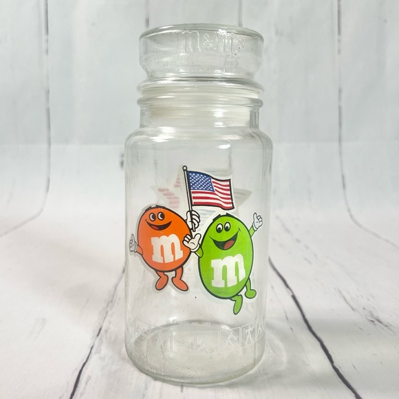 M&M'S | Kitchen | Vintage M Ms Candies Glass Jar Olympics Memorabilia ...